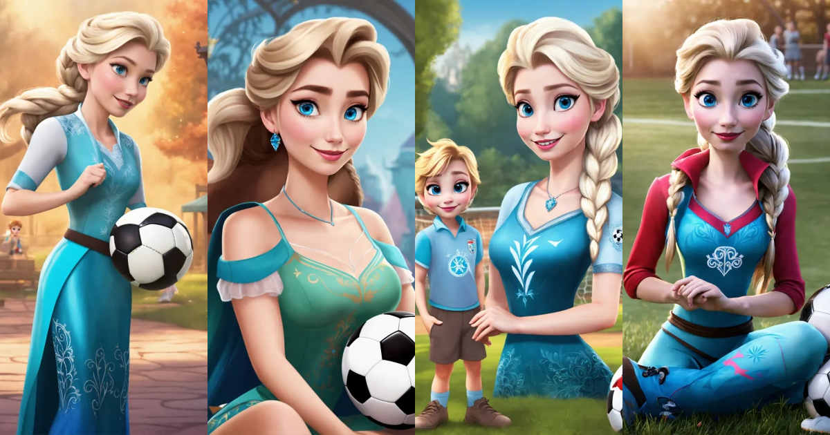 Lexica - Disney Elsa as a soccer mom