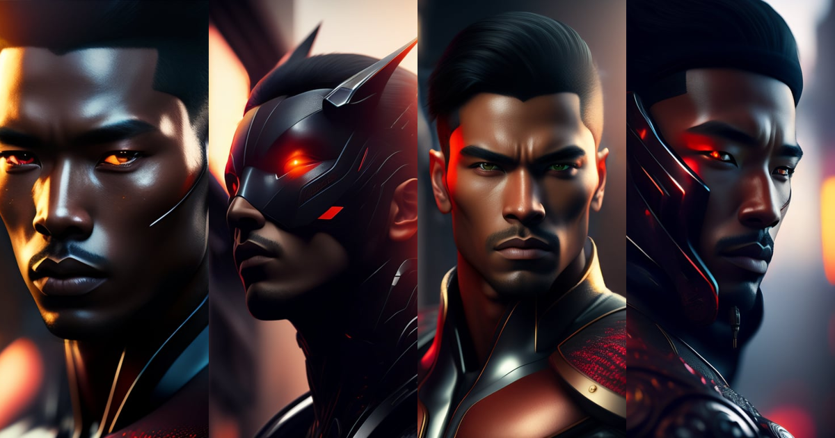 Lexica - Full body 8k unity render, Male Bionic Cyborg, one red eye ...