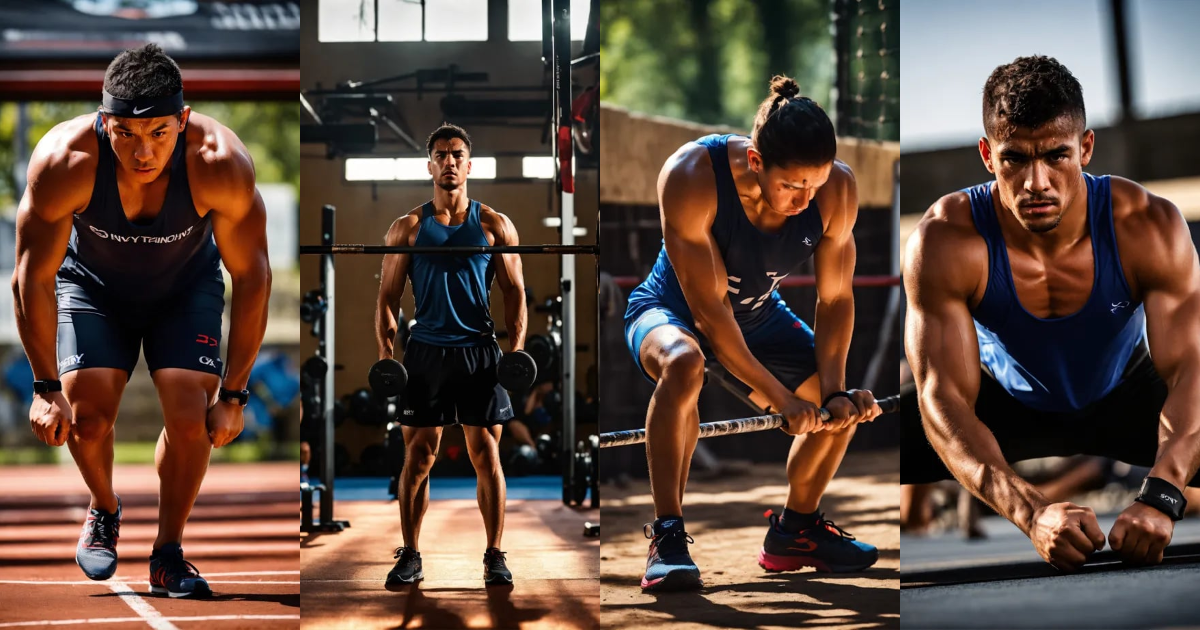 Lexica - "Unyielding Determination The Individual's Grueling Training Session", sweat, focus ...