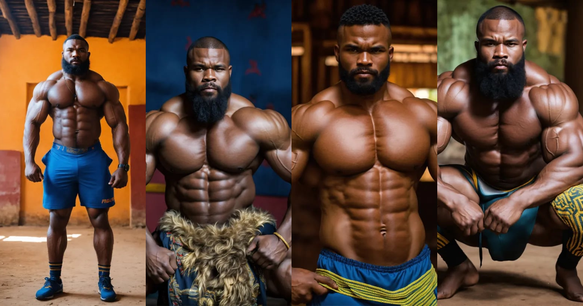 Lexica - 30-year-old hairy Mosotho man with big muscles, big ...