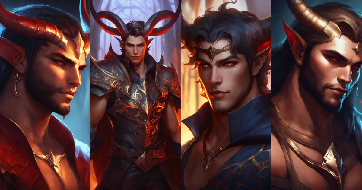 Lexica - Handsome demon, digital art, art by artgerm, male, medieval ...