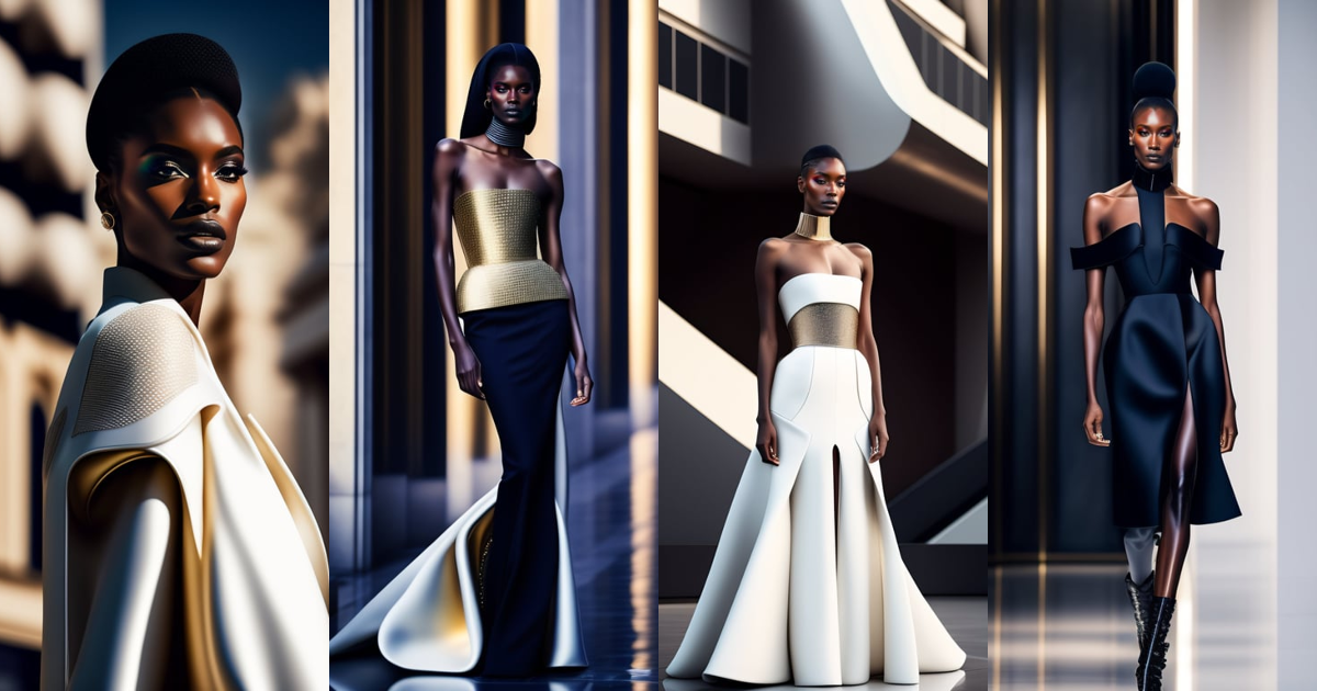 Lexica - Haute couture fashion model in the style of balenciaga in ...