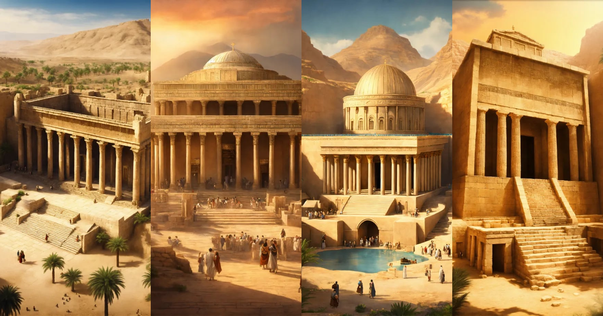 Lexica - Solomon's temple, ancient judea, full of people, oasis ...
