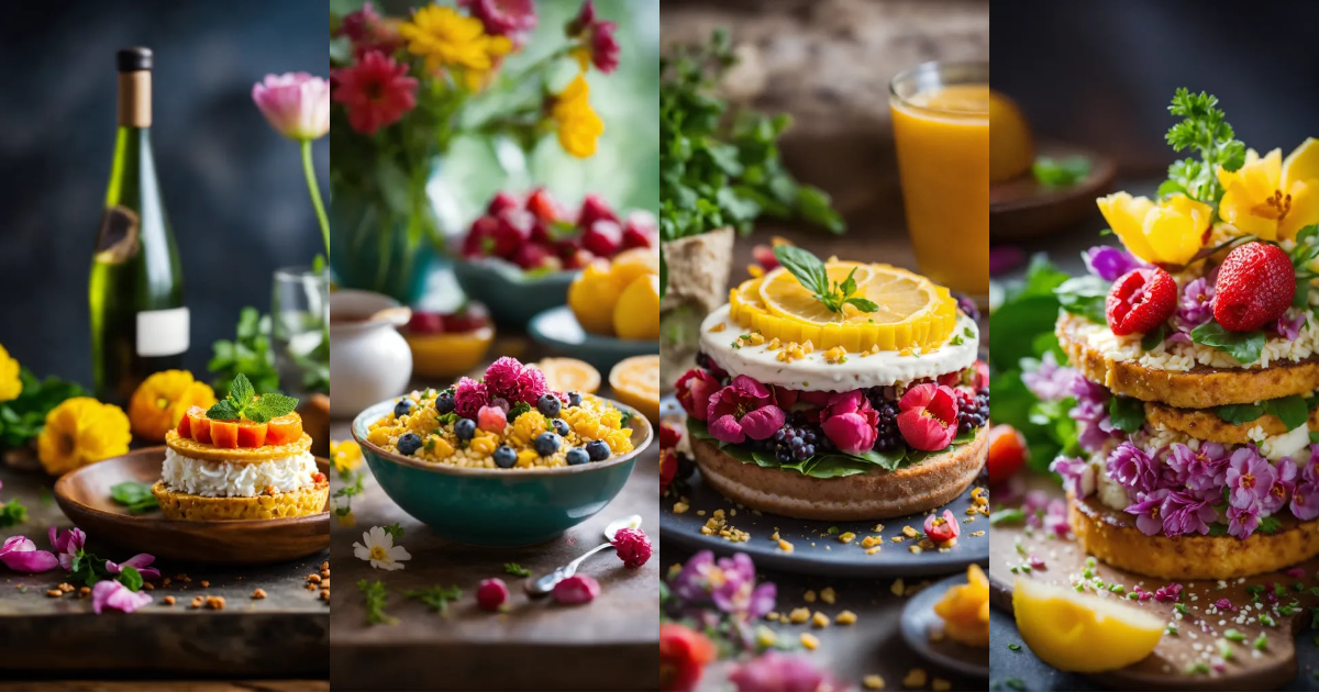 Lexica - Food photography with flowers, beautiful, delicious food ...