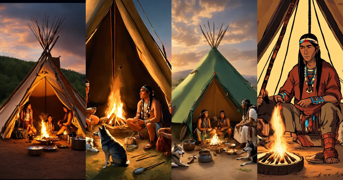 Lexica - Native American tribes, inside the tent , in the tribal region ...