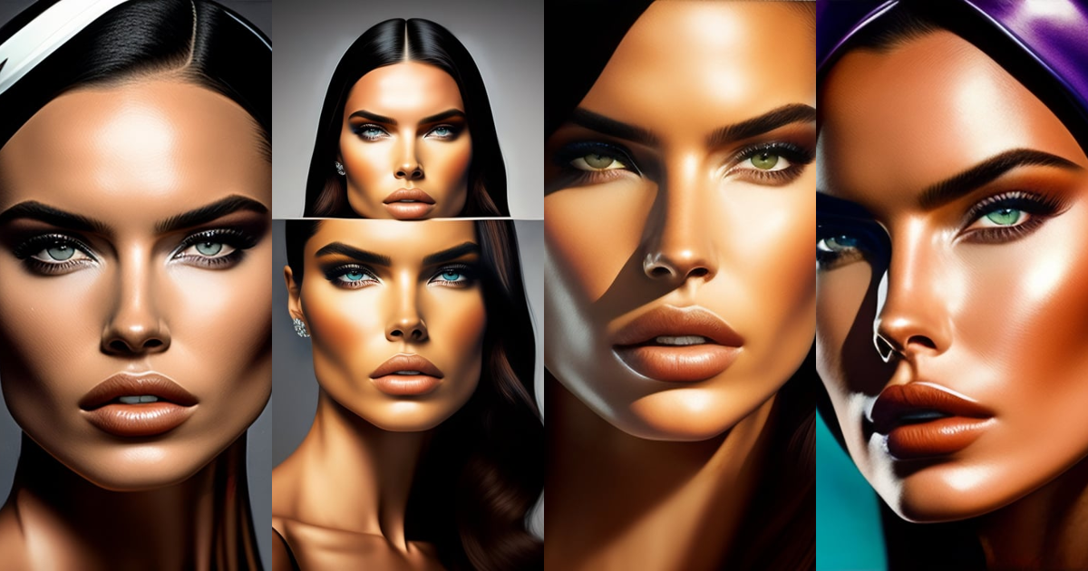 Lexica - Adriana lima, botox inflated face close up realism surreal