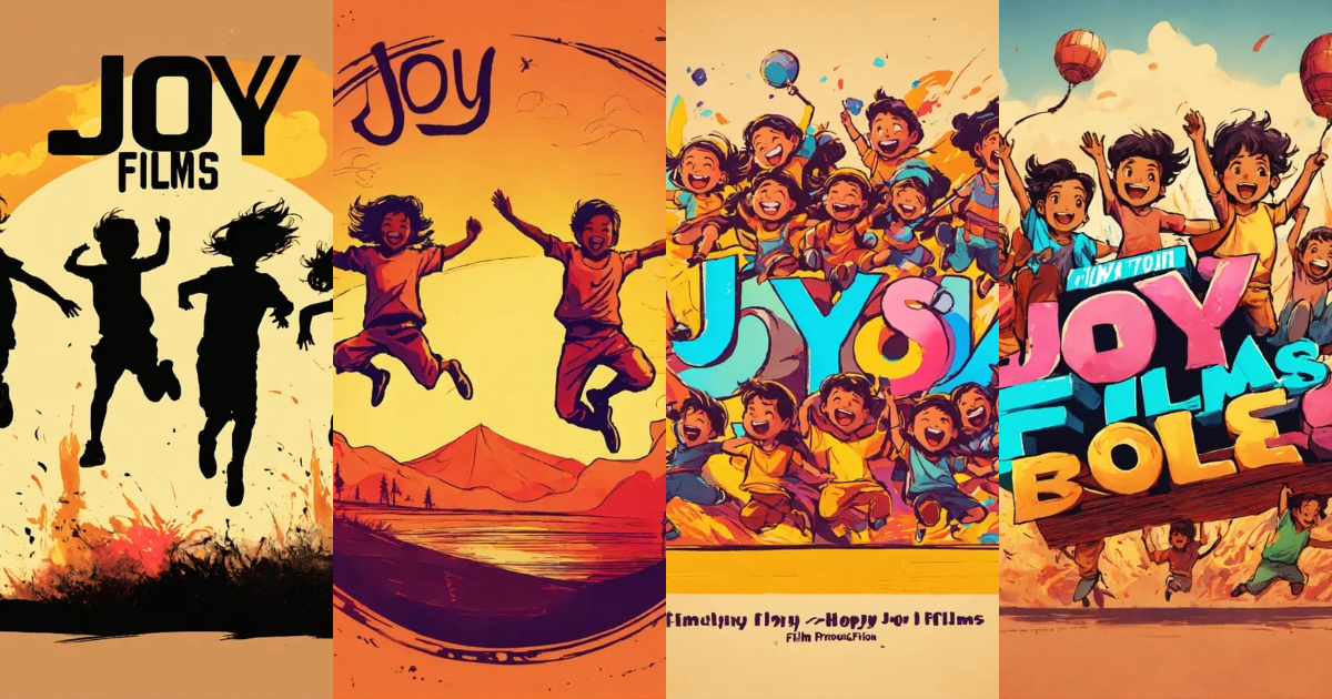 Lexica - Film production company logo design, text as "joy films ...