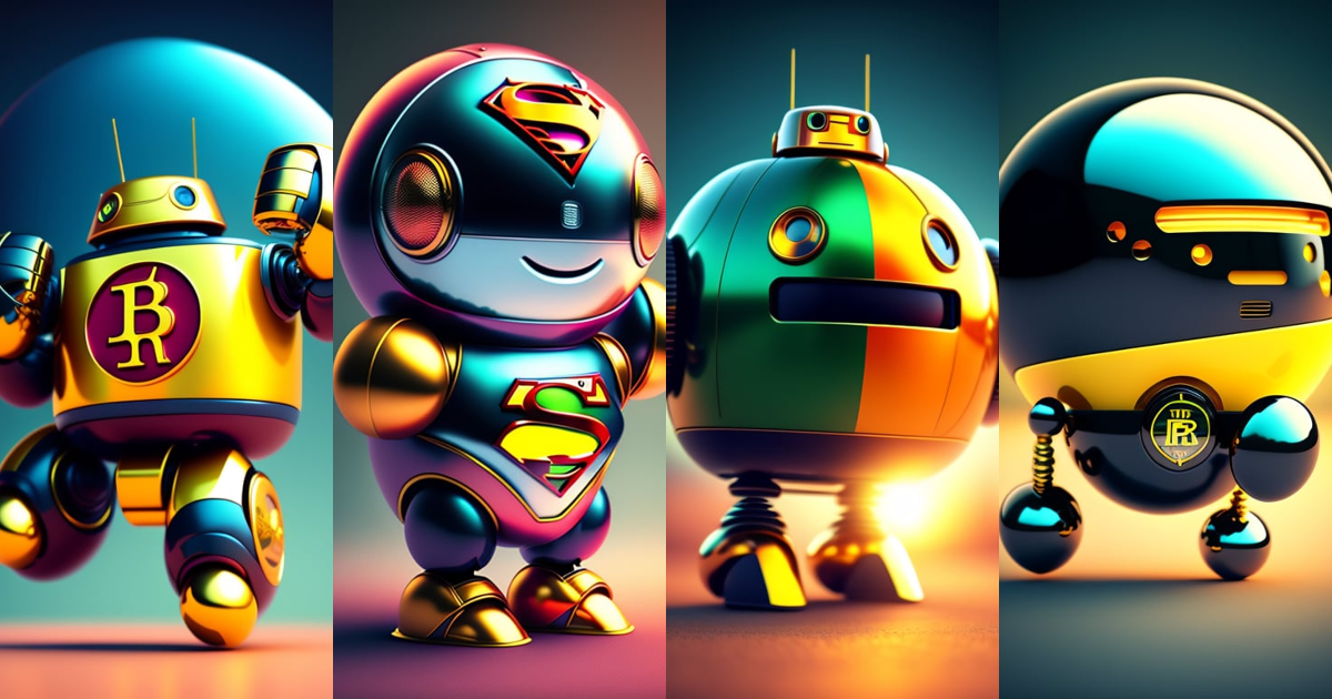 Lexica - An mascot robot, smiling, modern robot, round robot, cartoon ...
