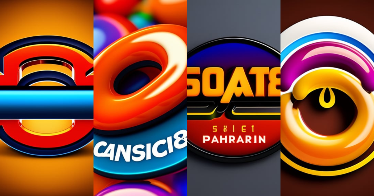 Lexica - A sausage party, cartoon discord server logo, 2d, S P initials