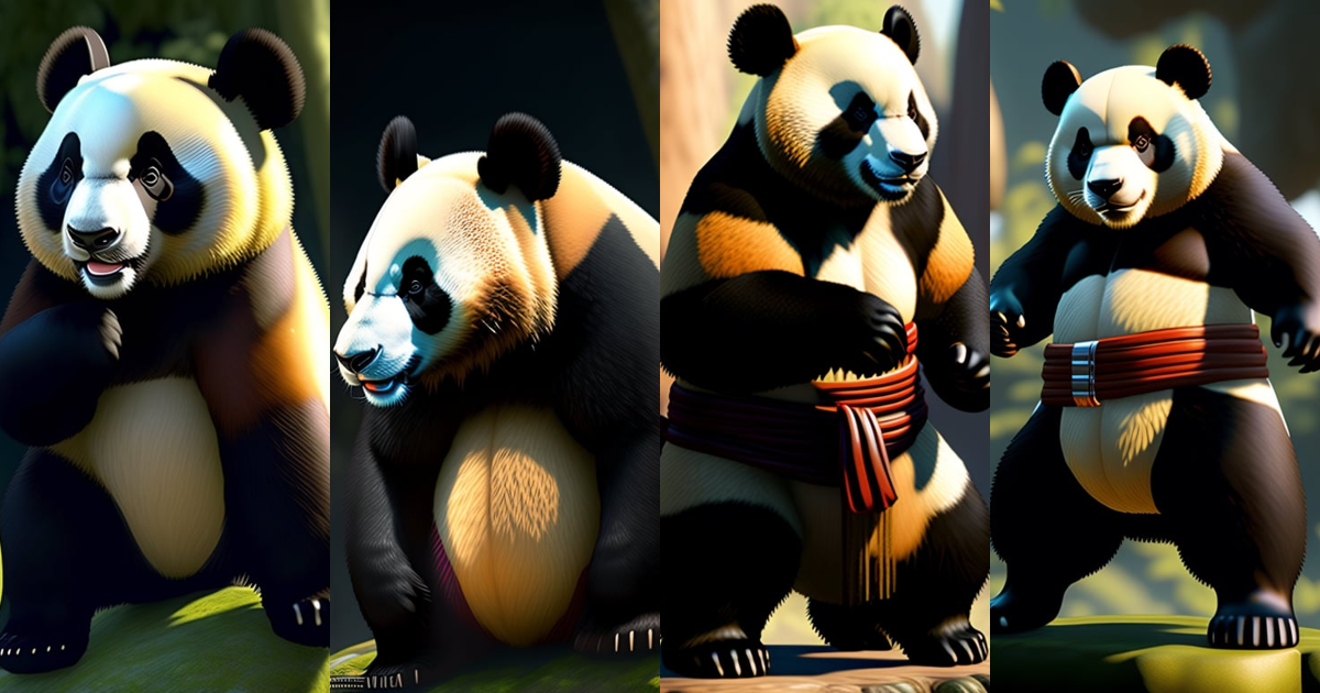 Lexica - Panda shinobi , Realistic , detailed