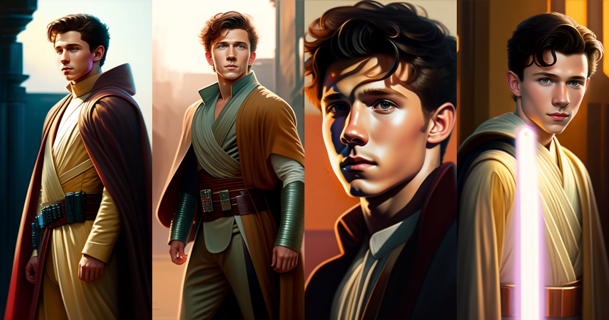 Lexica - Full shot body photo of tom holland as cal kestis, jedi ...
