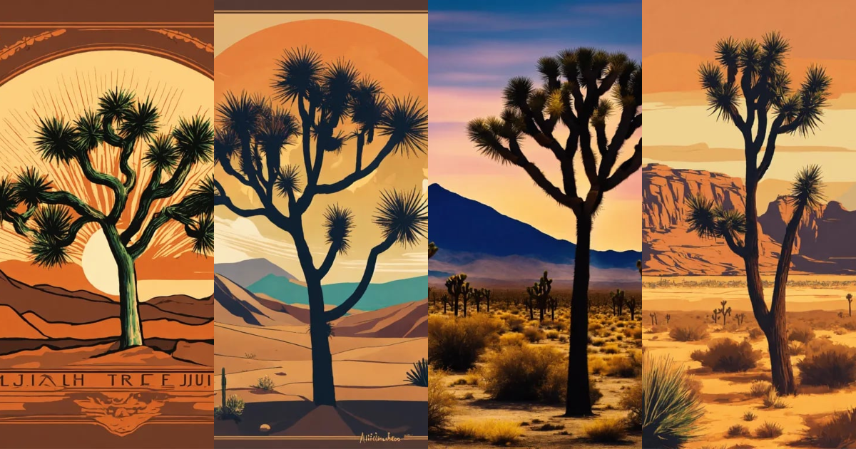 Lexica - Stylized vectors of a mexican joshua tree never designed with ...
