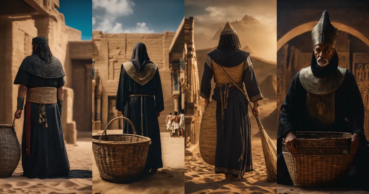 Lexica - An epic fantasy scene in ancient Egypt featuring an old ...