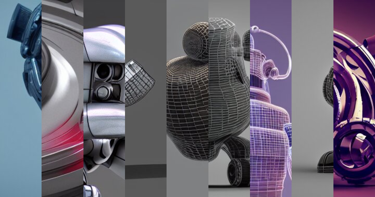 Lexica - Abstract circular mechanical robot with pistons, 3 d render, 8 ...