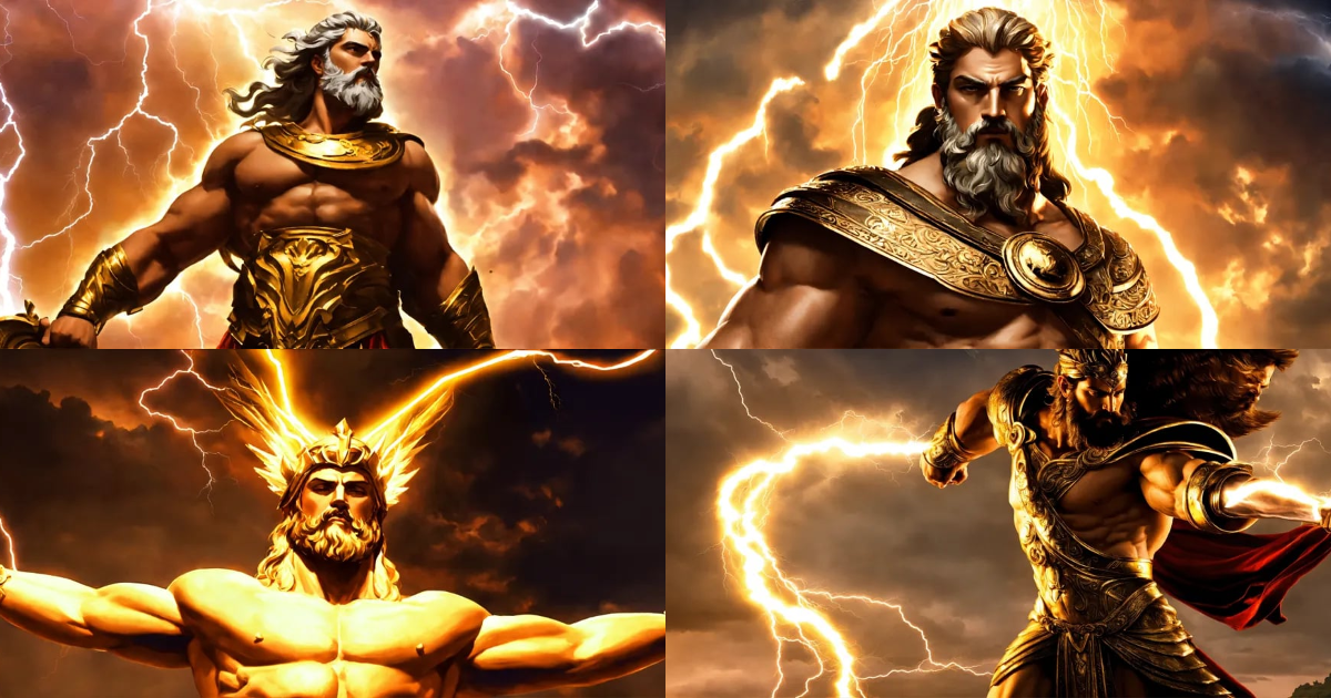 Lexica - In Greek mythology, the god Zeus, who wields a thunderbolt in ...
