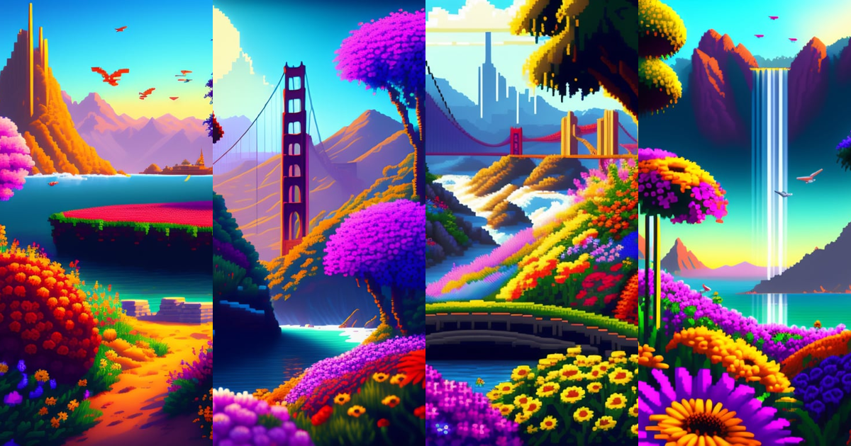 Lexica - Pixel art san francisco. 3d pixel art 4k wallpaper. incredible ...