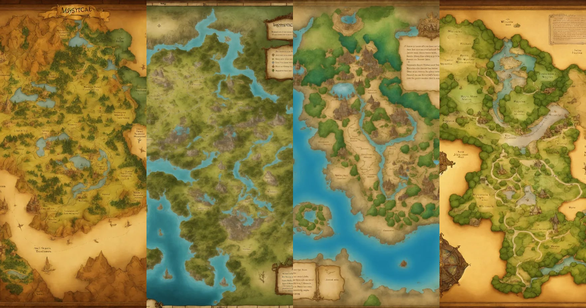 Lexica - Blank fantasy Mystical Magical realm map