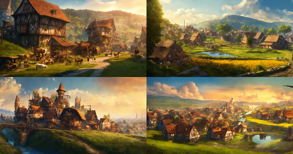 Lexica - Imagine a rustic fantasy world in the countryside where its ...