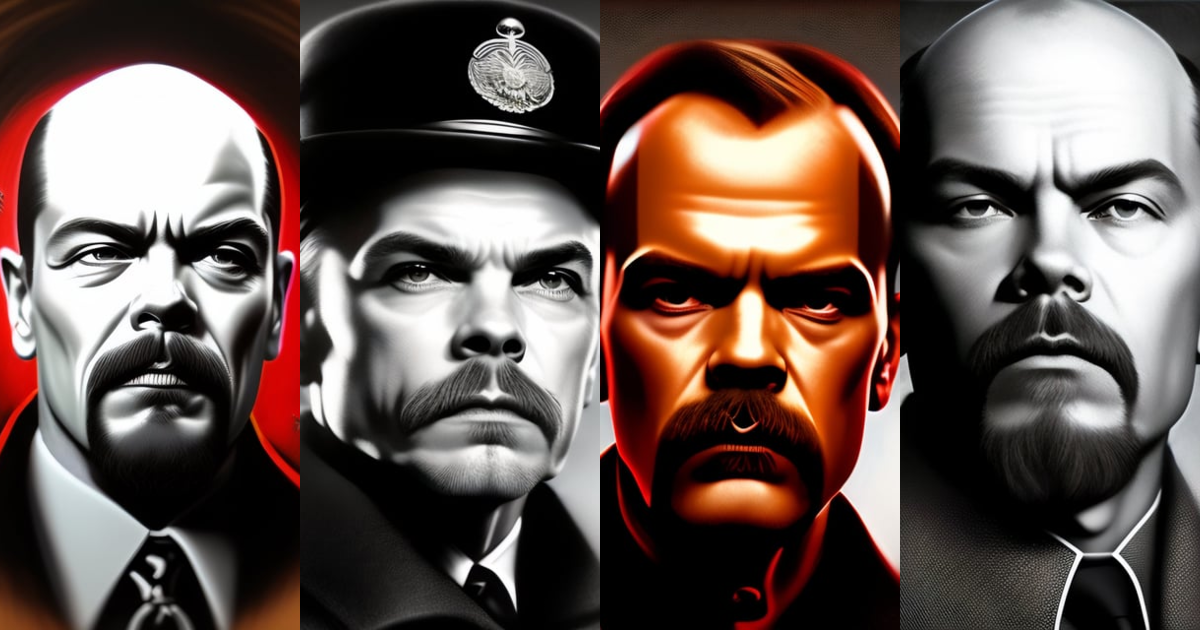 Lexica - Drawing of Vladimir Lenin in Kiss makeup
