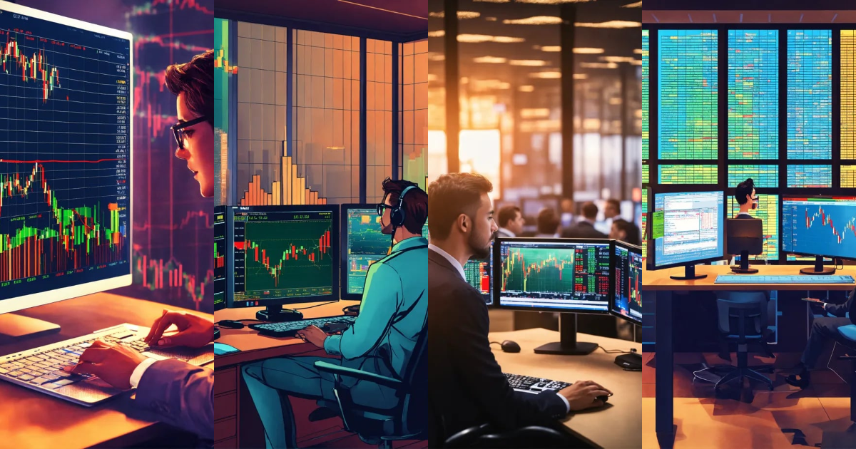 Lexica - Stock traders making money, trading computer screen, stock ...