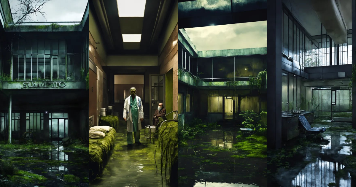 Lexica - , Photo realistic,, eery,, dark, moldy, evil doctor, hospital ...