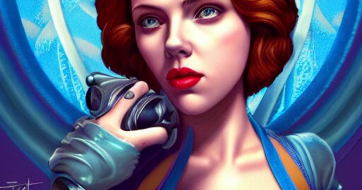Lexica - Lofi bioshock portrait of scarlett johansson in bikini, Pixar ...