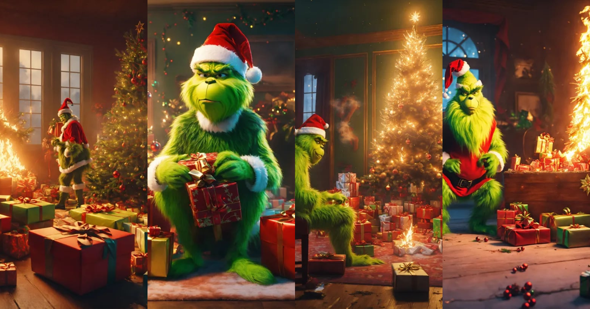 Lexica - A classical painting of Grinch menacingly standing around ...