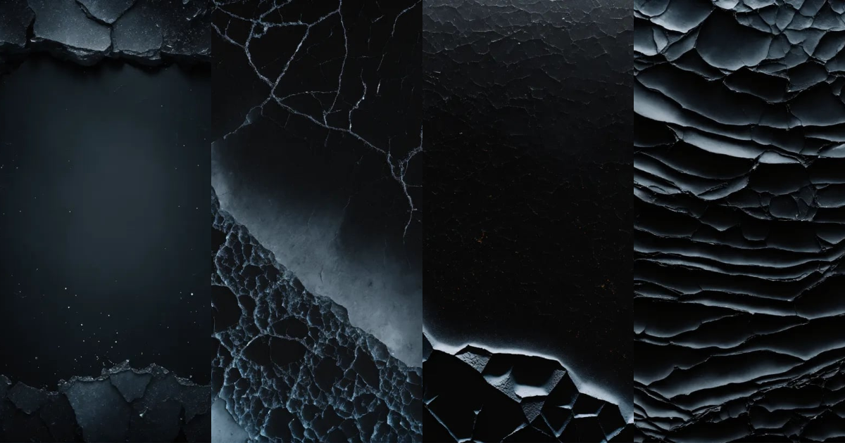 Lexica - Pure black background, overlay of cracked ice around all four ...