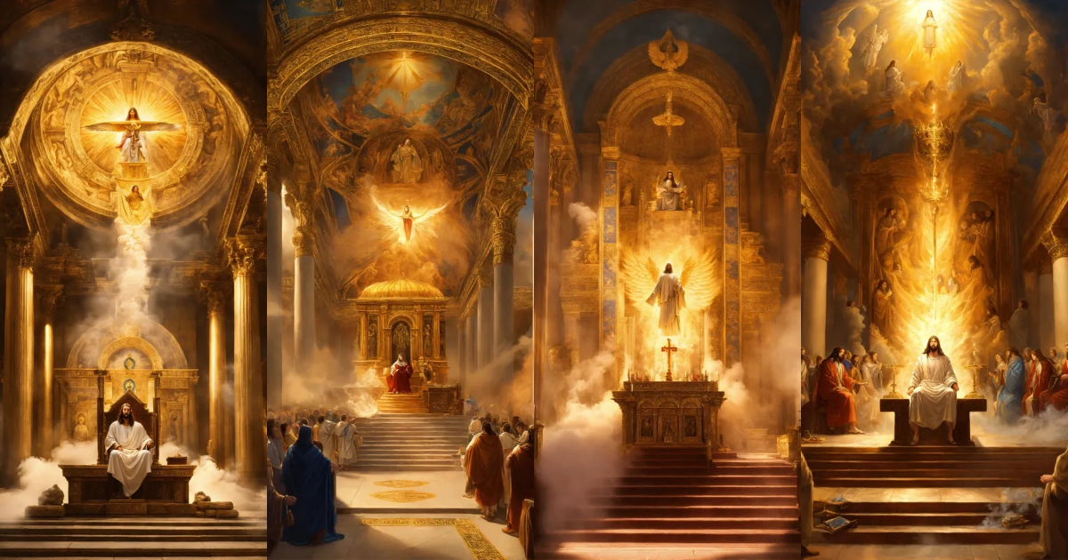 Lexica - Jesus Christ high and exalted and seated on a throne and the ...