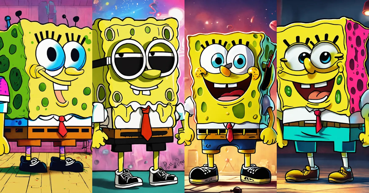 Lexica - Hip hop art style SpongeBob SquarePants full body