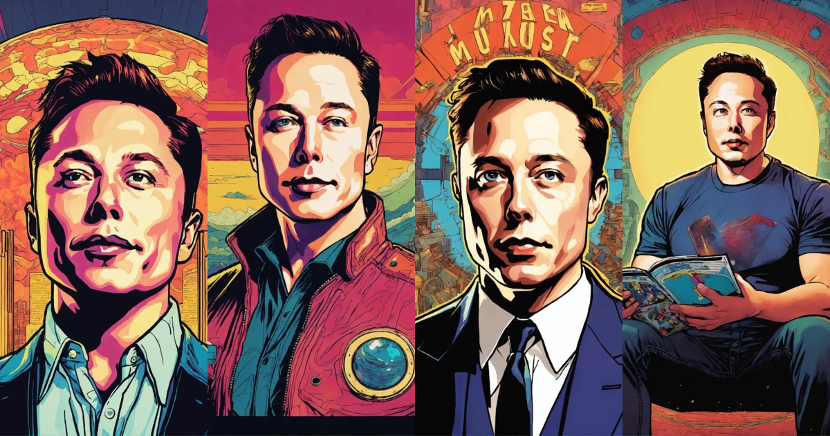 Lexica - INPUT = Elon Musk OUTPUT = Elon Musk, Retro comic style ...