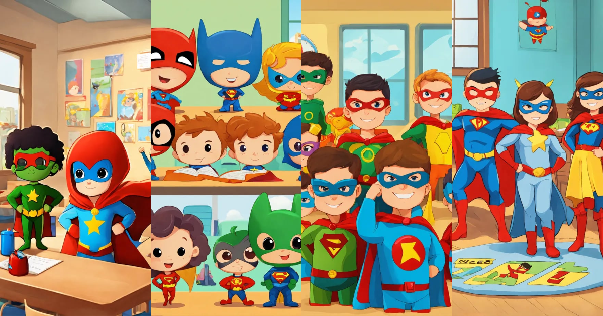 Lexica - Superheroes from a cartoon learning English letters in their ...
