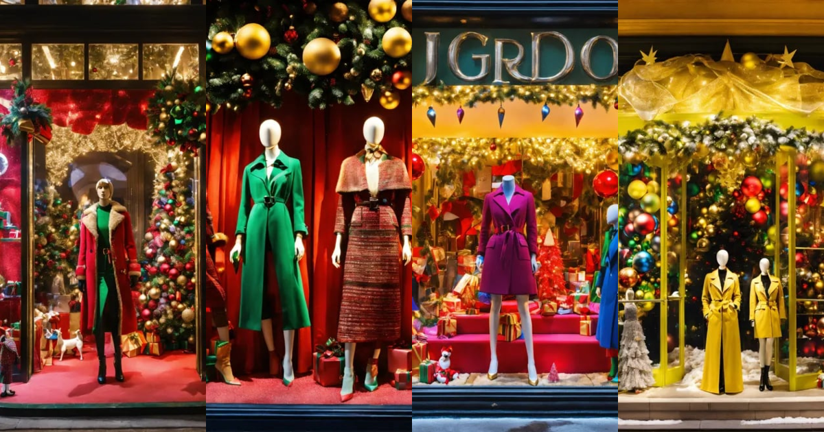 Lexica - A 90s inspired christmas window display for Bergdorf's