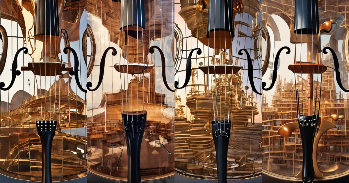 Lexica - A photorealistic closeup view of inside a transparent cello ...
