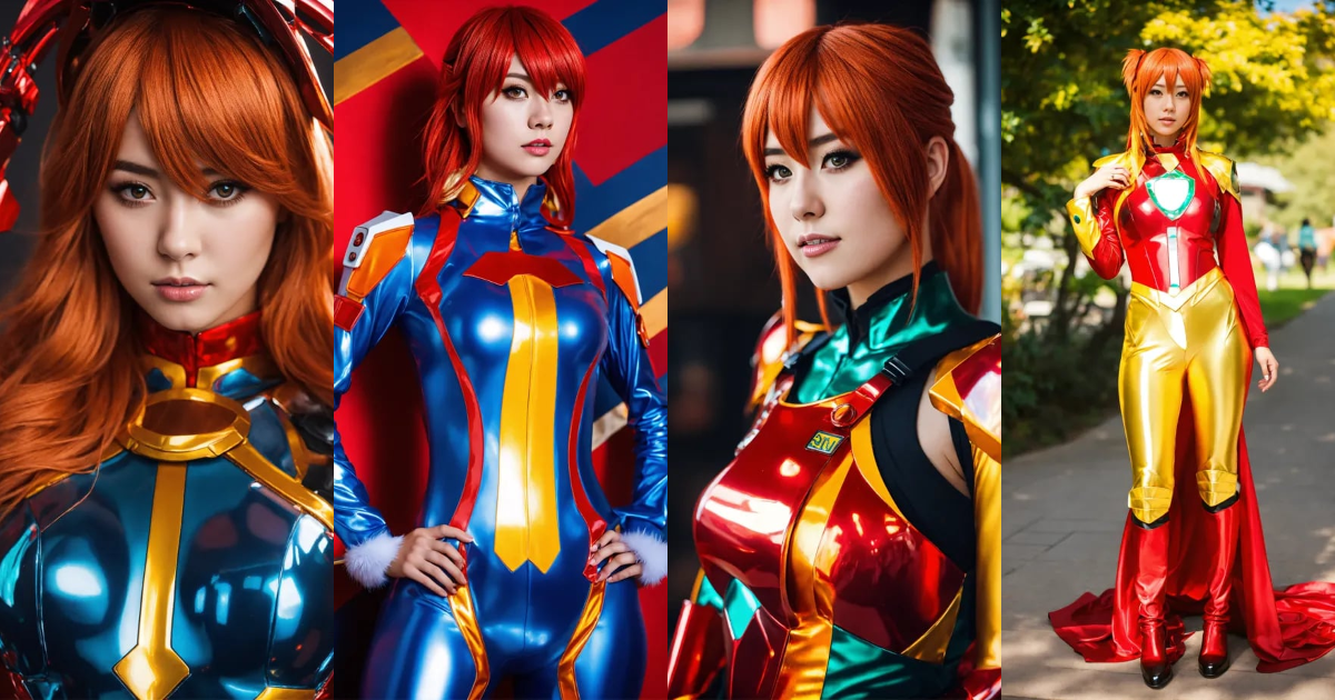 Lexica - Shiny asuka cosplay woman
