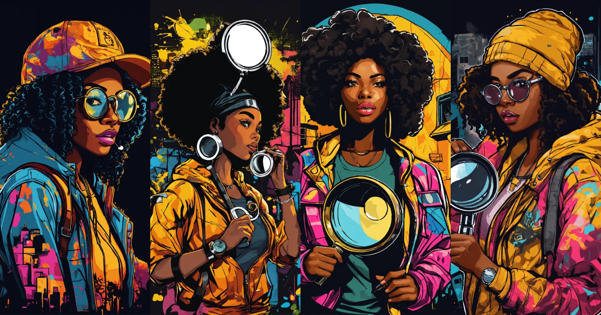 Lexica - Graffiti Urban Explorer Black Woman in graffiti-adorned ...