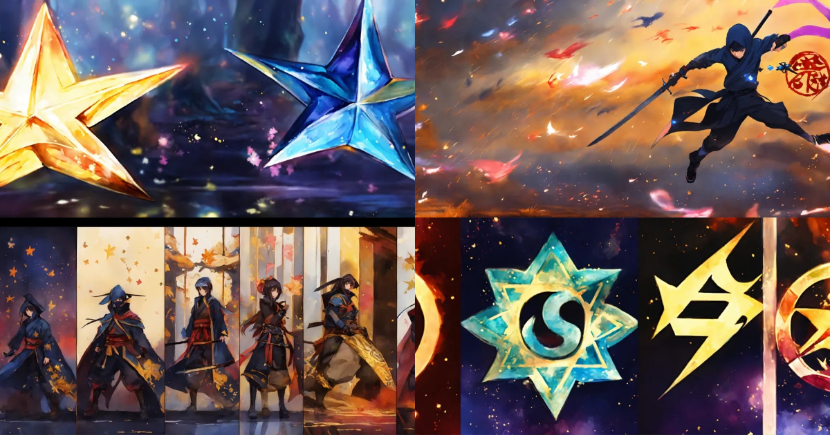 Lexica - Flyinh ninja stars that are in the shape of λ(unicode ...