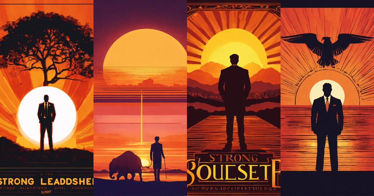 Lexica - Strong leadership sunset book power logo art