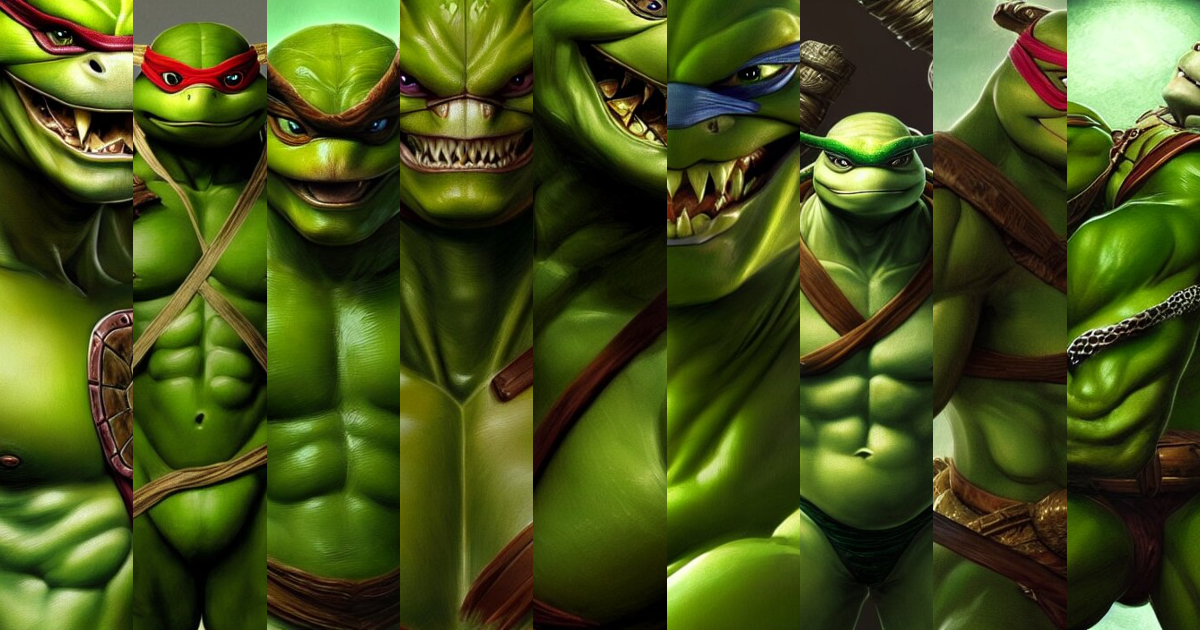 Lexica - Portrait of aggressive leonardo from teenage mutant ninja ...