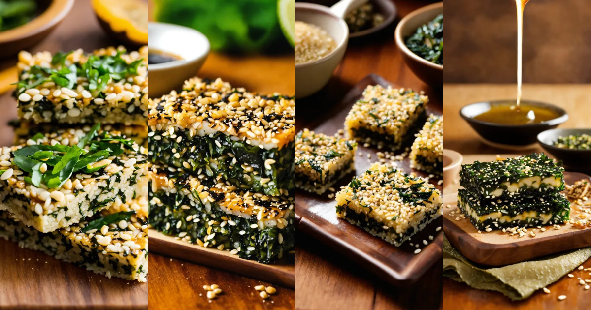 Lexica - Sesame Seaweed Snack Bars Ingredients Seaweed sheets, toasted ...