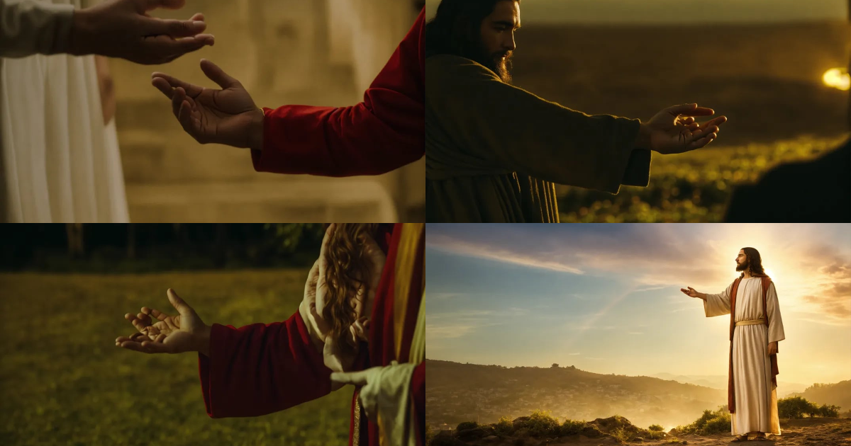 Lexica - Jesus Christ extending his hand to a person