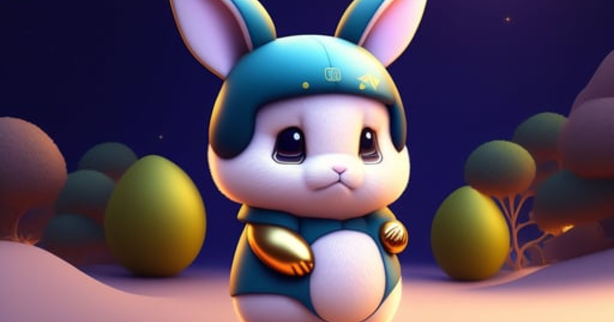 Lexica - A beautiful animated Rabbit, with halo and snorlax ...
