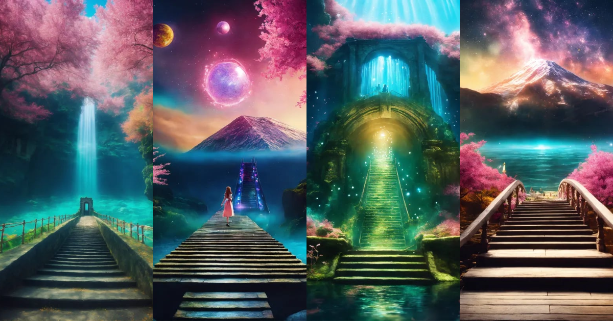 Lexica - Underwater long exposure photography, giant stairs with a ...