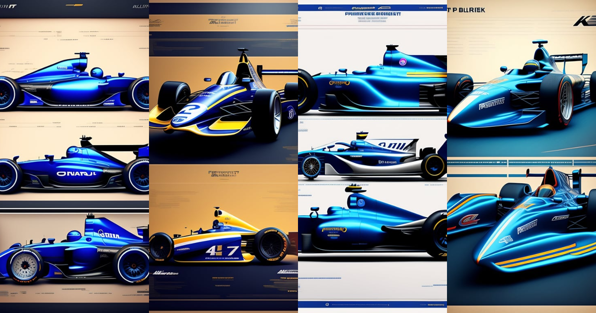 Lexica - Blueprint of formula racing car