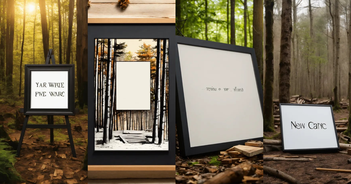 Lexica - Presentation of a simple white canvas, black frame, "New" text ...