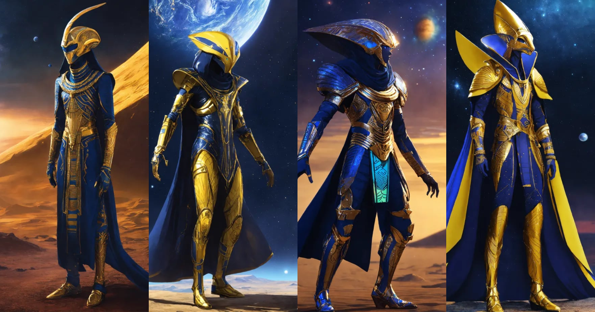 Lexica - A Alien, Alienrace , Alien_ pharaoh, pharaoh clothings long ...