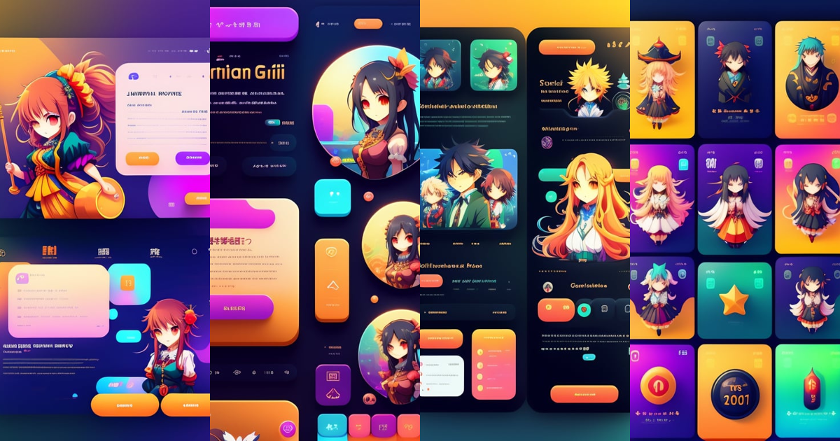 Lexica - Anime Game interface User interface Fantasy Colorful Whimsical ...