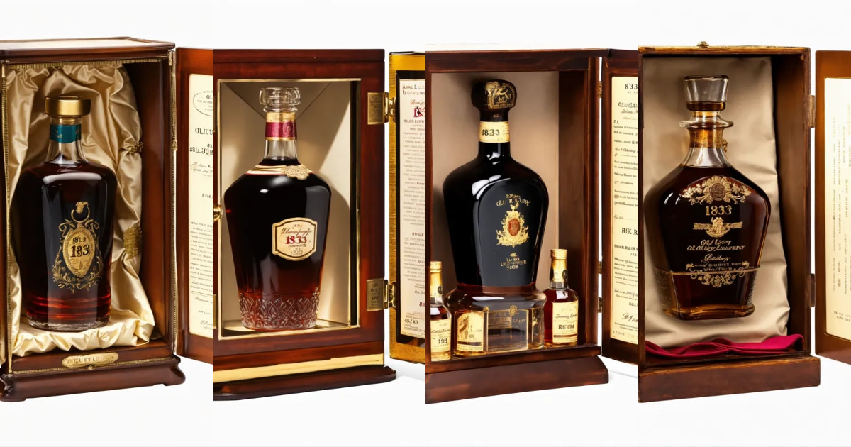 Lexica - 1833 Old luxury rum bottle, 8k