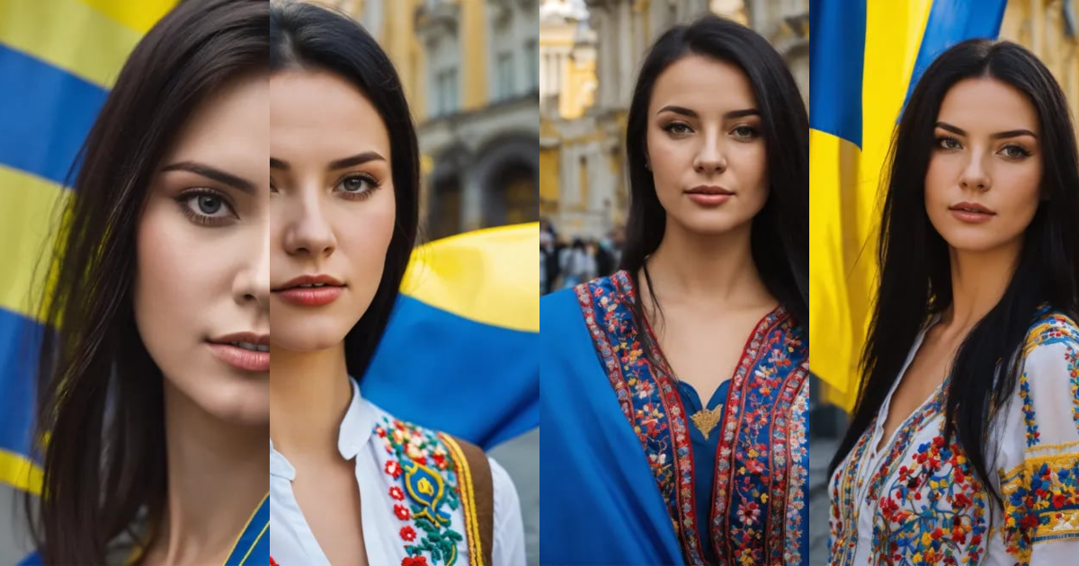 Lexica - Beautiful woman with Ukraine, on street Kiev, without glasses ...