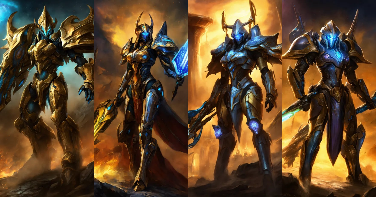 Lexica - Retribution of scyrah dawnguard sentinel, starcraft protoss art